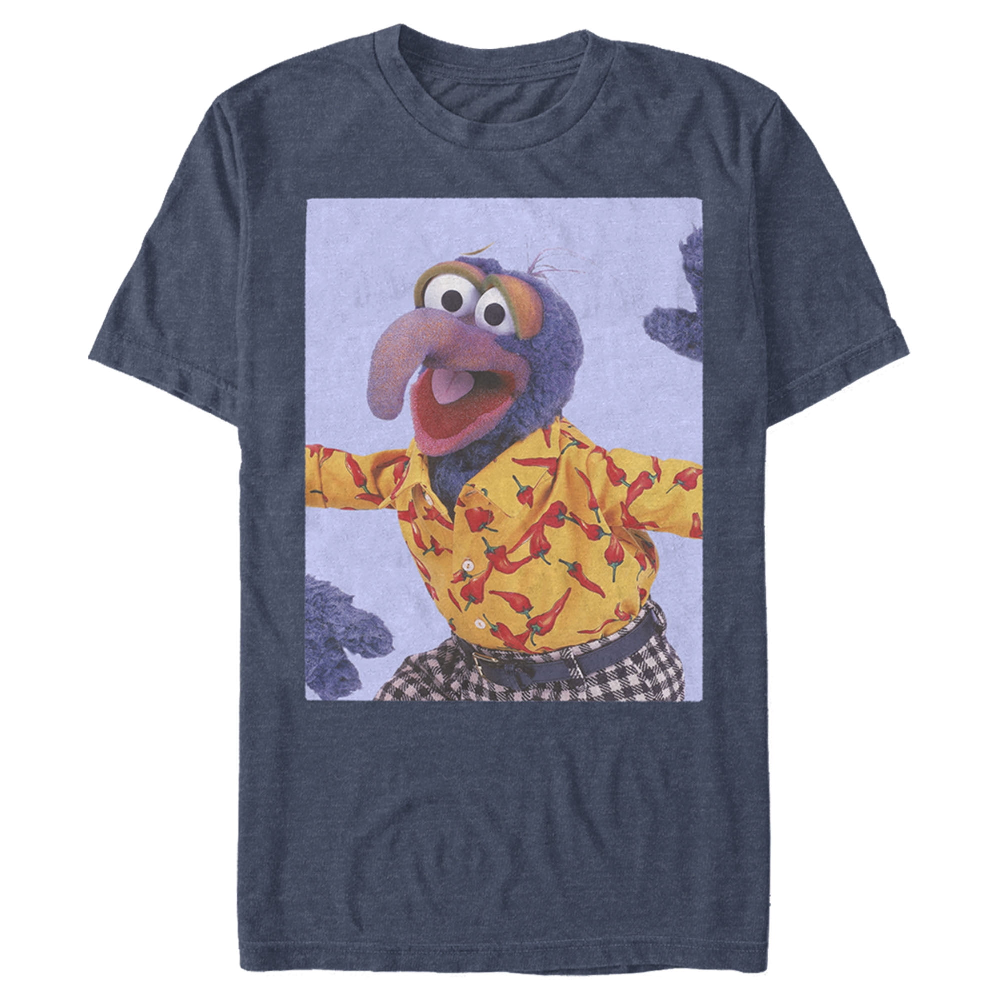 Men's The Muppets Gonzo Poster Graphic Tee Navy Blue Heather Small ...