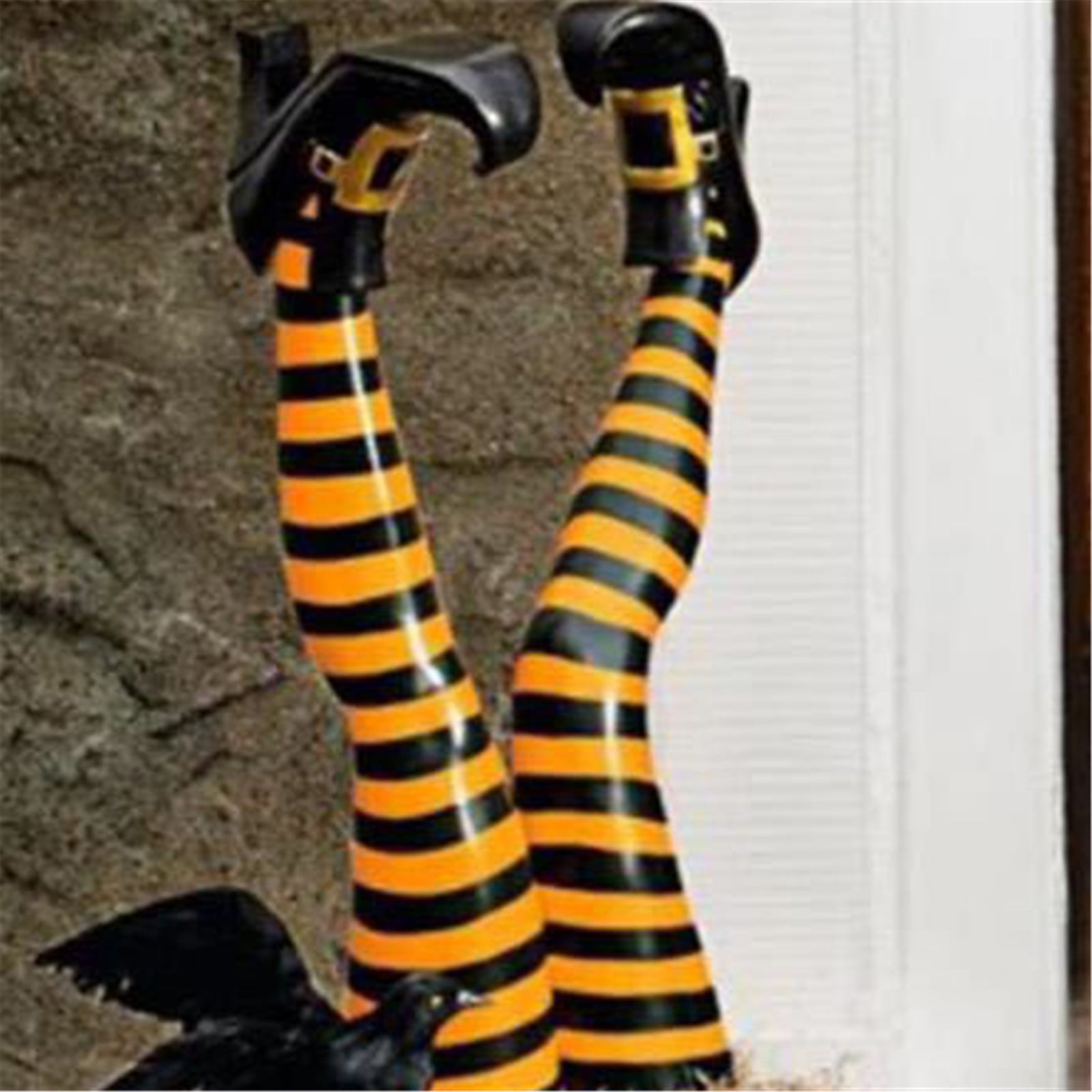 EQWLJWE Halloween Wicked Witch Legs Spooky Party Props Wreath Crafts ...