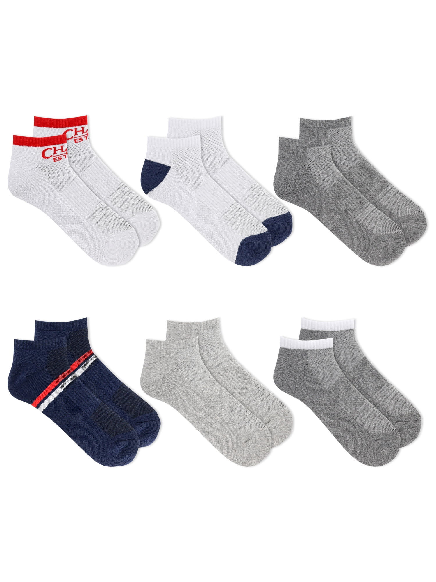 Chaps, Adult Mens, 6-Pack Sports Performance Low Cut Socks, Sizes 6-12 ...