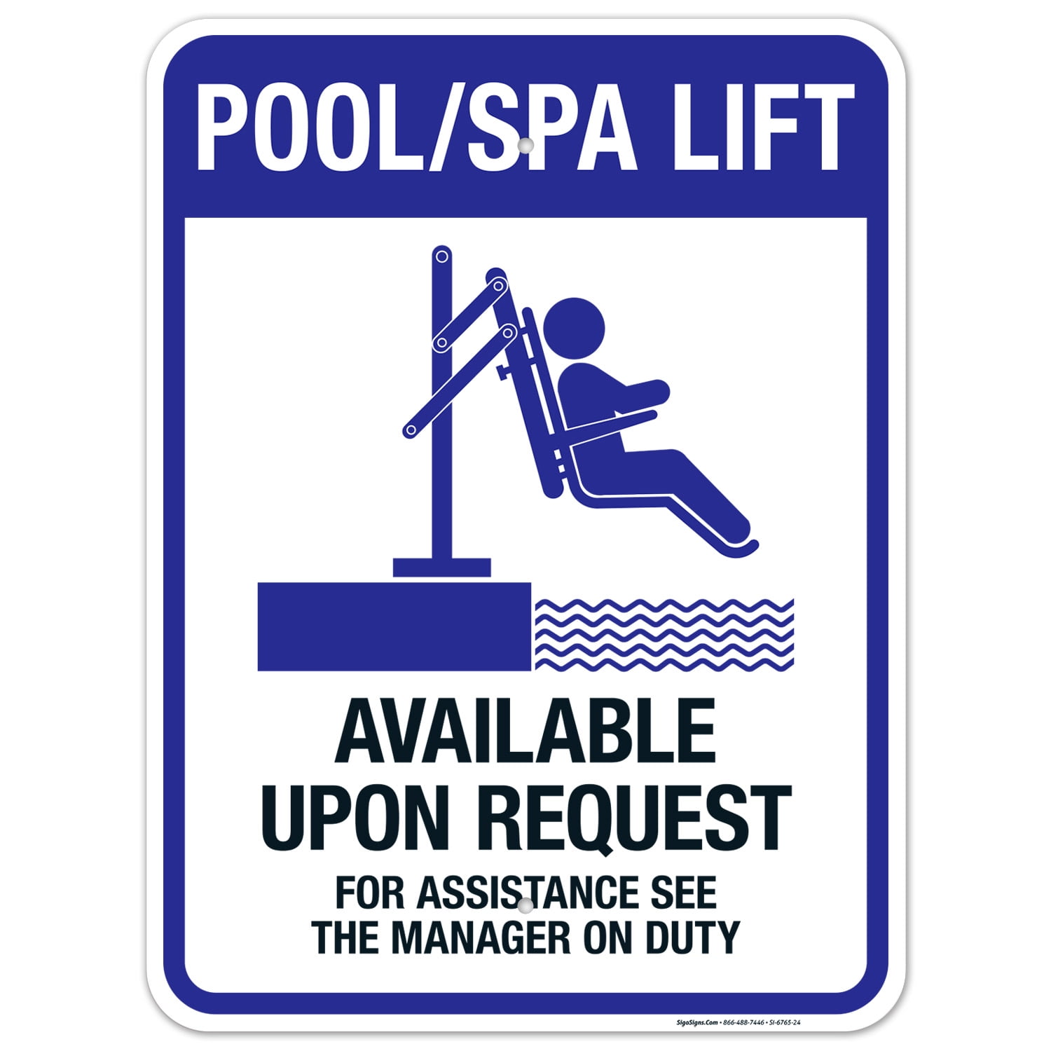 Notice Available Upon Request Sign, Pool Sign, (SI-6765) - Walmart.com