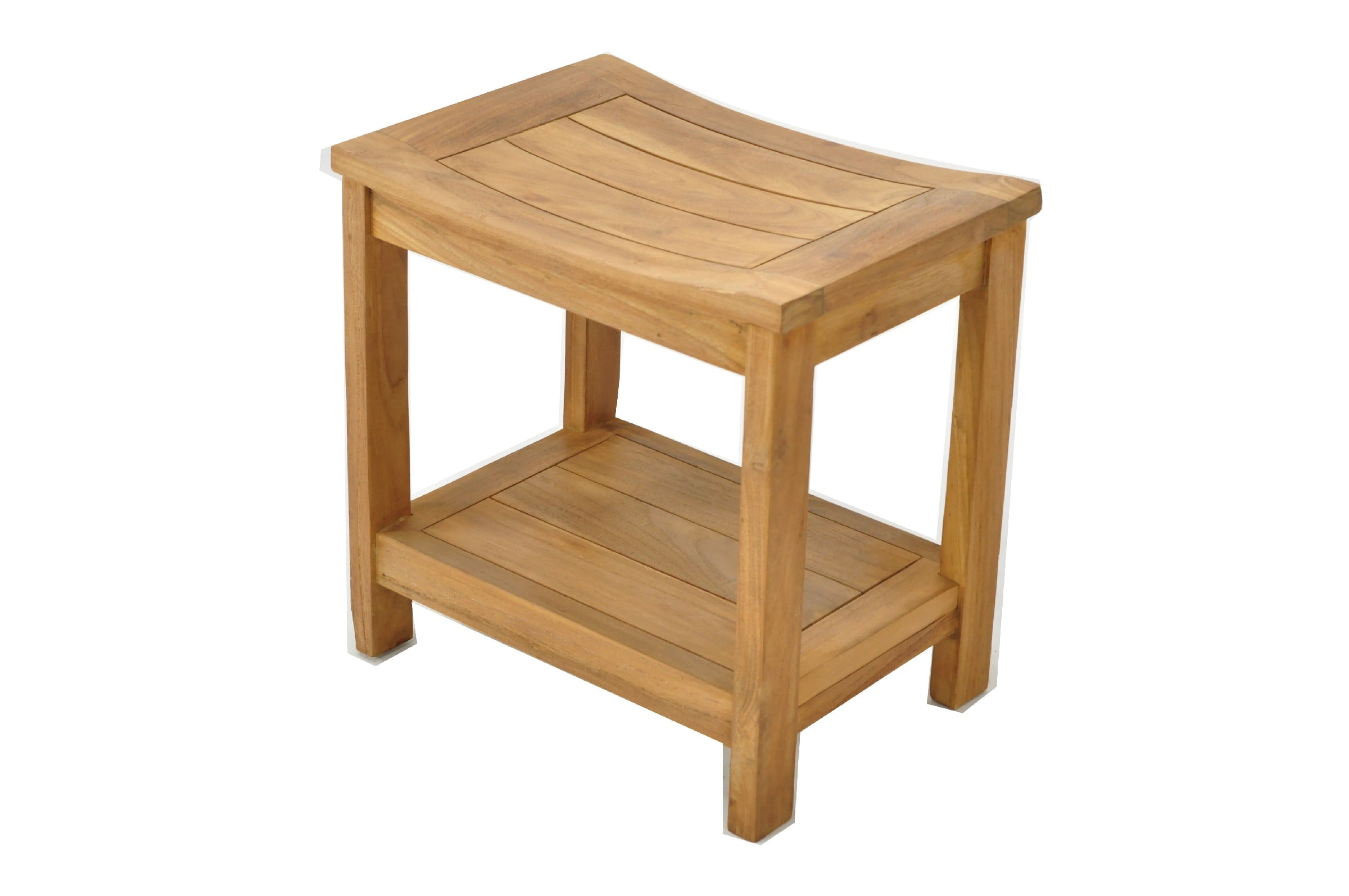 Grade-A Teak Wood Praha Shower Seat 18" Outdoor Patio Stool Bench ...