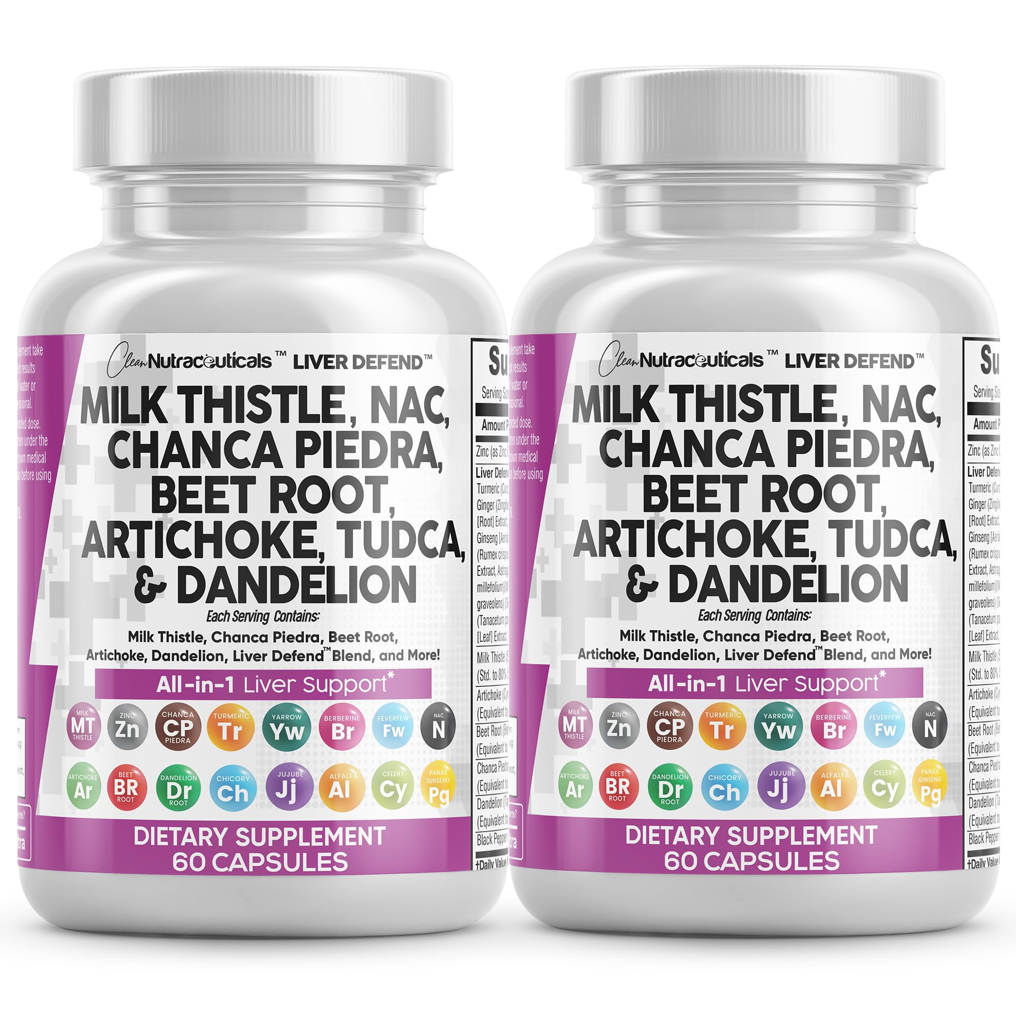 Suplemento de apoyo hepático Clean Nutraceuticals, paquete de 2 | Walmart en línea