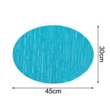 Oval Placemat for Dining Table Woven Vinyl Plastic Place Mats Non-Slip ...