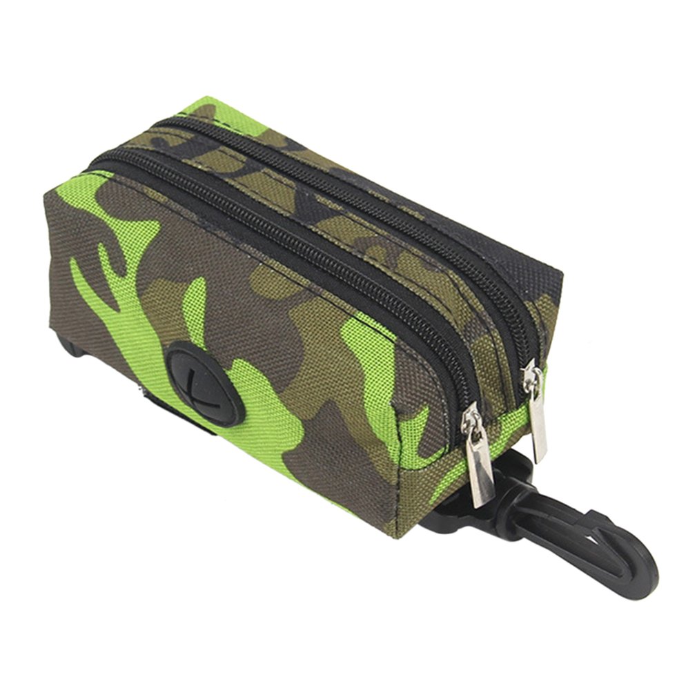 Pet Trash Bag Double Zipper Camouflage Poop Dispenser Pick Bag Storage ...