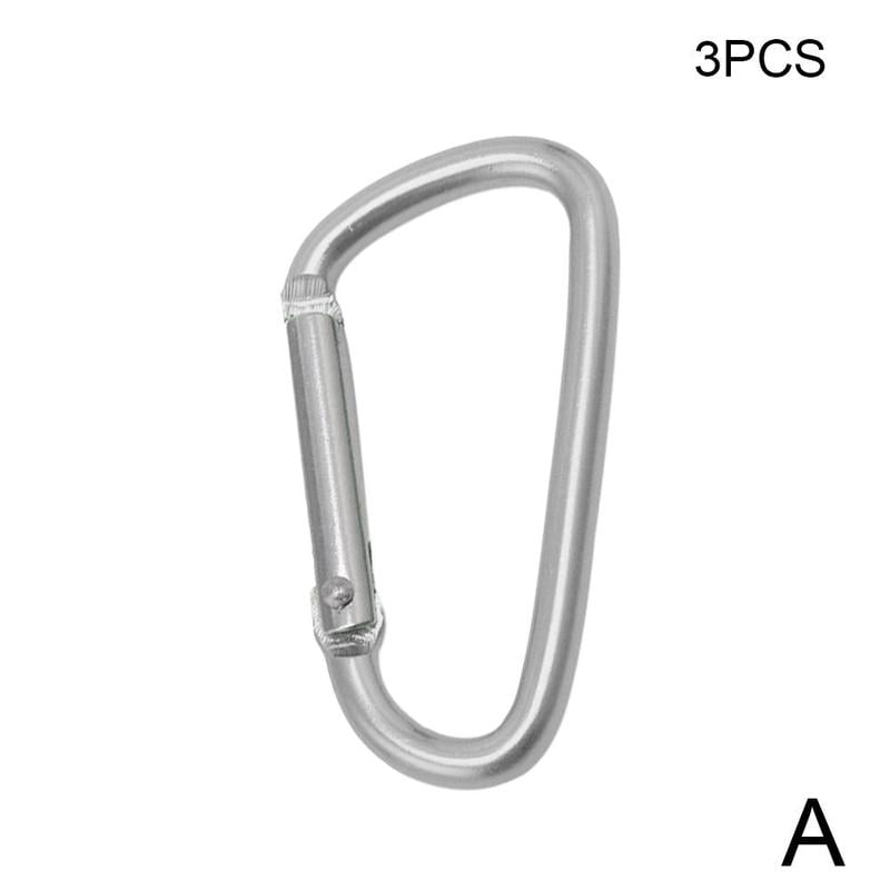 D Clip Carabiner Snap Spring Clasp Hook Keyring Camping 3 Carabina ...