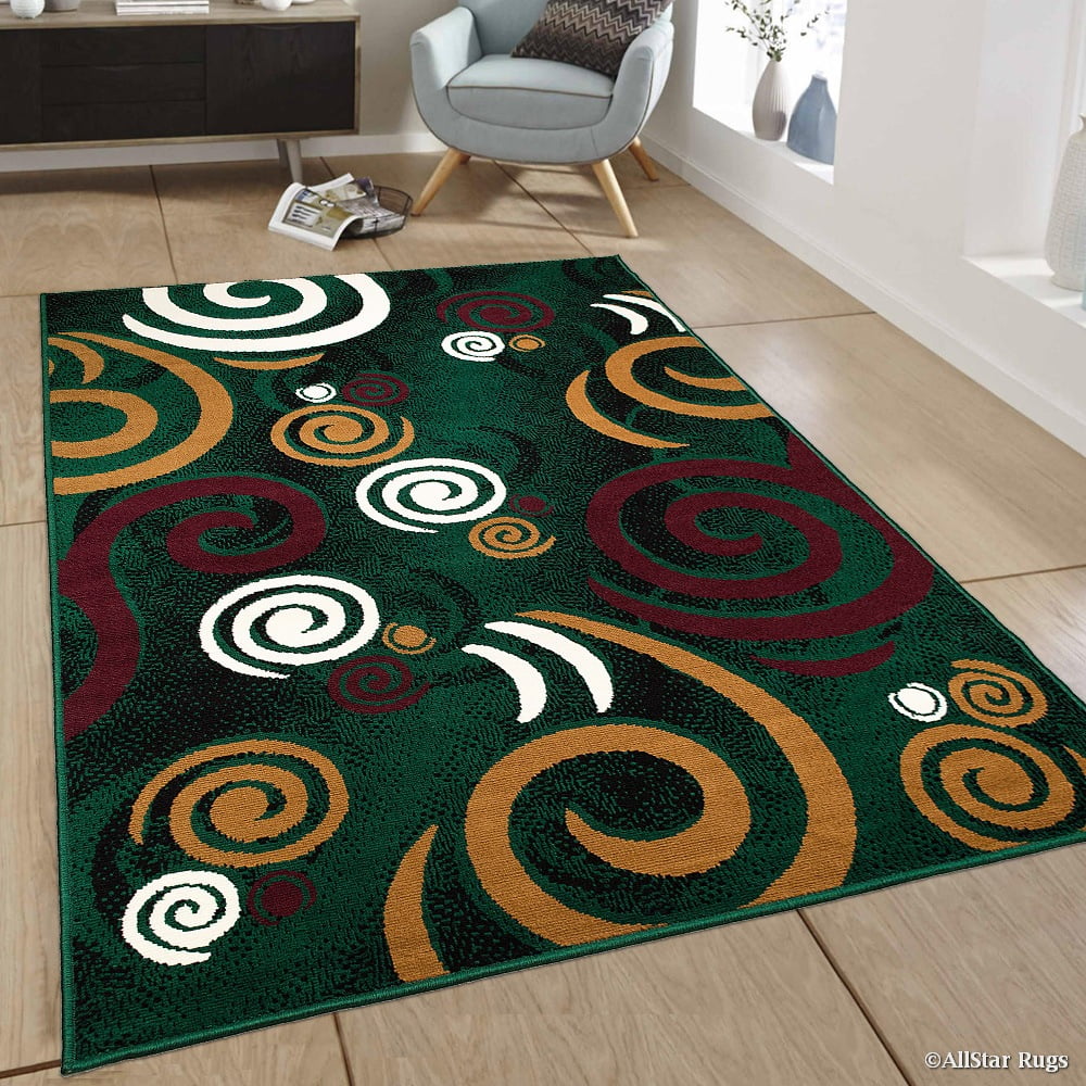 Allstar Green Area Rug. Contemporary. Abstract. Traditional. Geometric ...