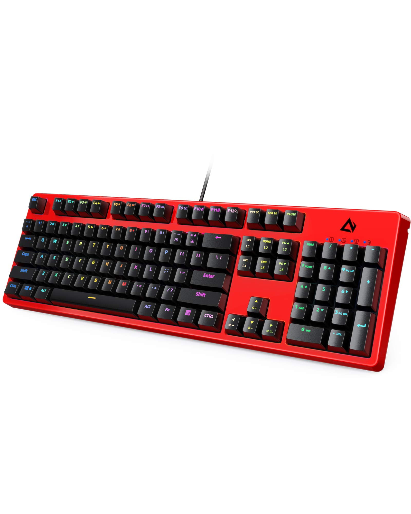 AUKEY Mechanical Gaming Keyboard RGB Backlight with Linear Red Switches ...