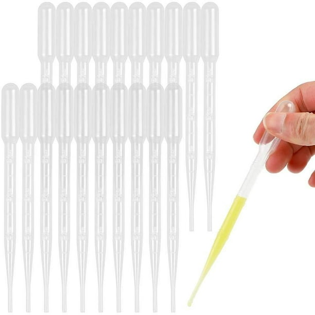 Disposable Plastic Eye Dropper Set - 5ml Graduated Pipettes for Lab and ...