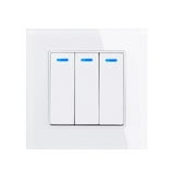 Glass Panel 1/2/3/4 Gang 1 Way Reset Pulse Switch Momentary Contact ...