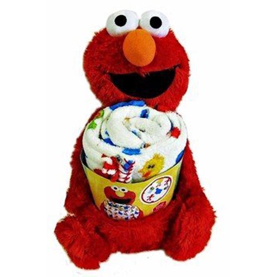 Sesame Street Elmo Fleece Throw Blanket and Buddy Set - Walmart.com