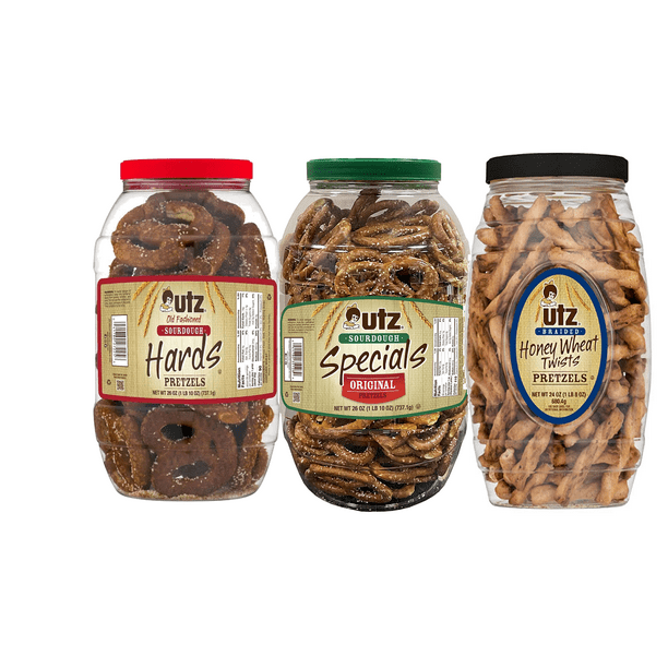 Utz Quality Foods Pretzel Hards, Specials & Nuggets Barrels Variety 3 ...