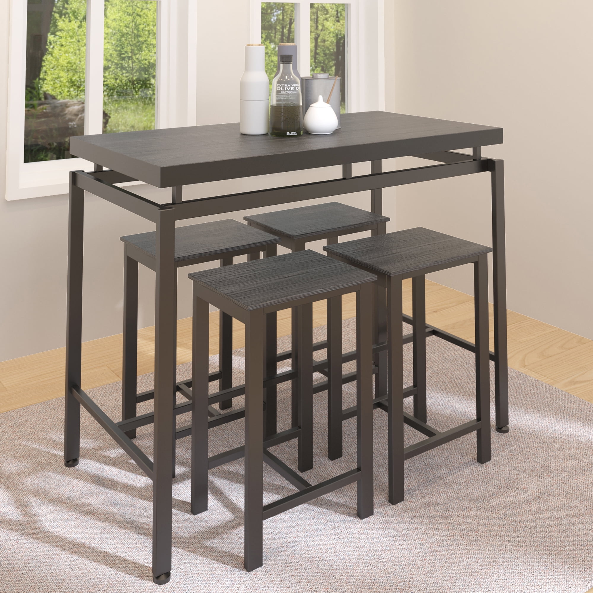 Small Kitchen Table Set for 4, Modern Dining Room Table Set with 4 ...