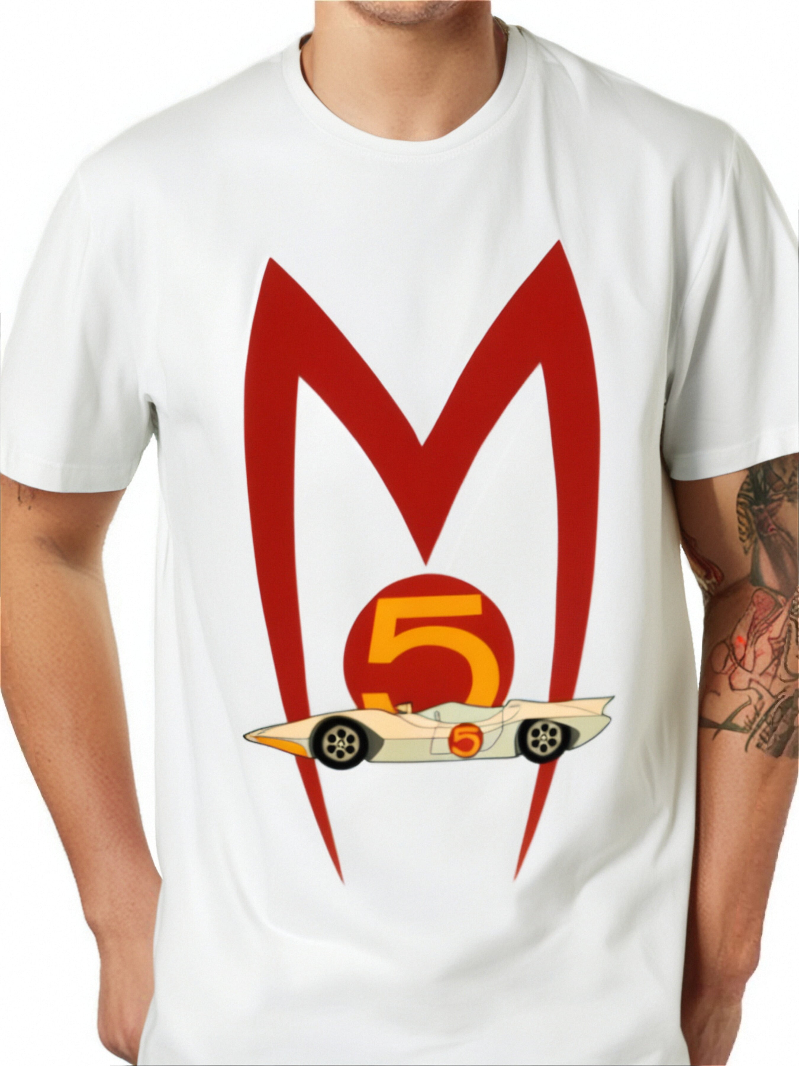 Camiseta gráfica de manga corta divertida de Mach 5 Speed Racer Vintage ...