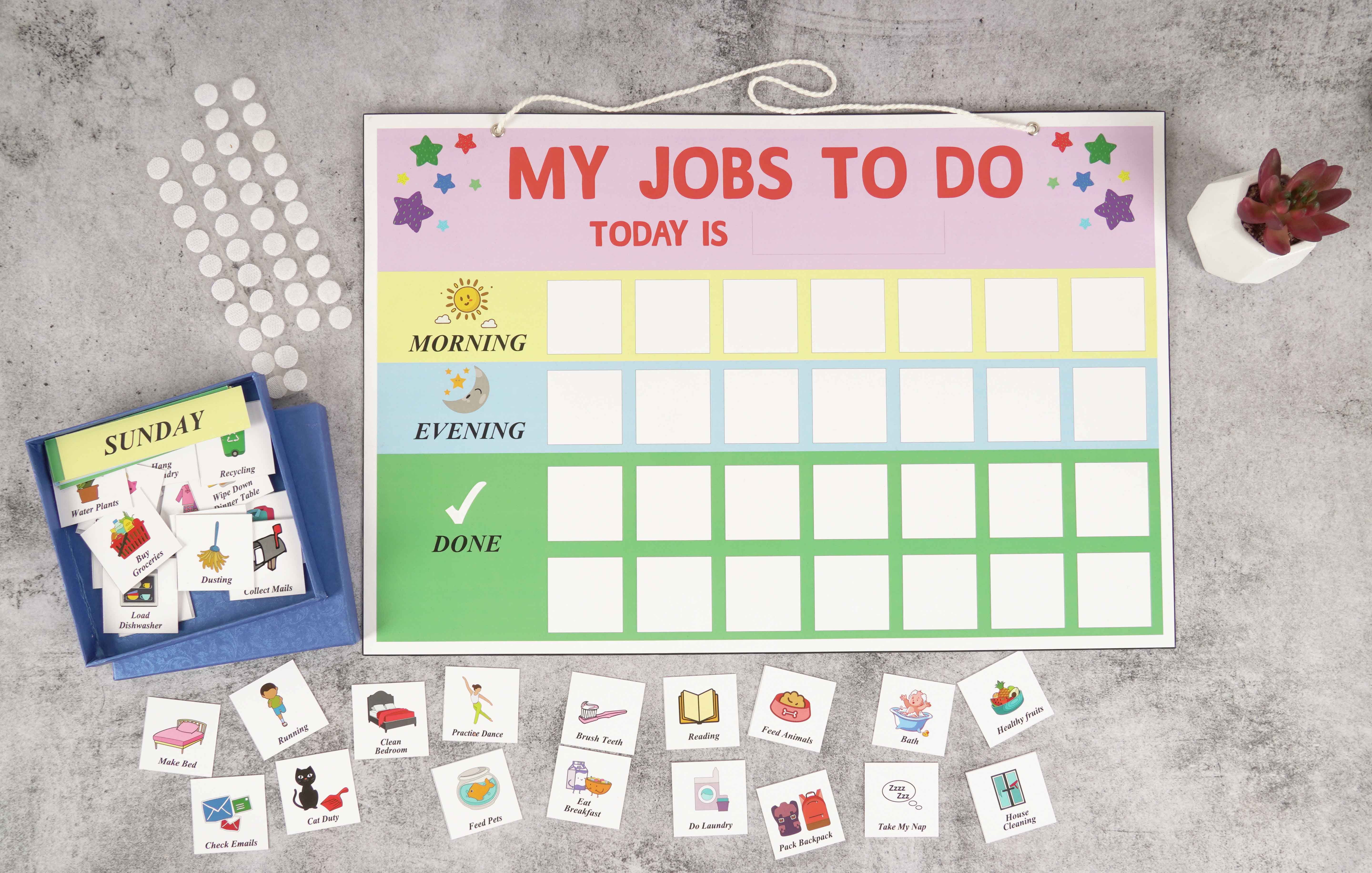Inkdotpot Kids Daily Responsibility Checklist, Hanging Chore Chart ...