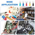 Insulated Fork Spade Connectors, 22-16AWG SV1.25-4 U-Type Tinned Copper ...