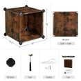 SONGMICS 16 Cubby Holes Unit Storage Organizer, Modular DIY Plastic ...