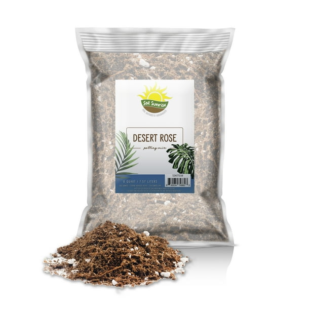 Desert Rose Potting Soil Mix (8 Quarts), Hand Blended Small Batch Soil ...