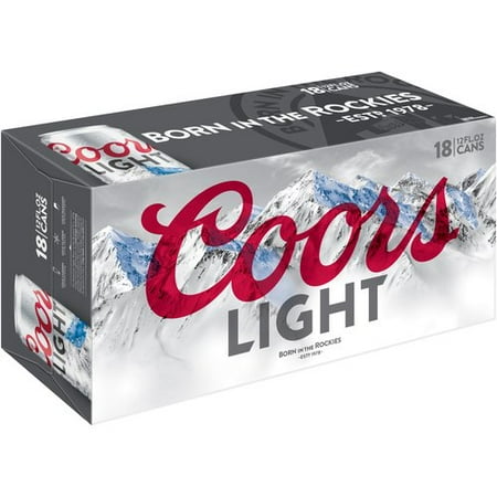 Coors Light Lager Beer, 18 Pack, 12 fl. oz. Cans, 4.2% ABV - Walmart.com