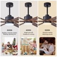 Jopath 70" Ceiling Fan with Lights Quiet DC Motor Ceiling Fans 6 Speed ...