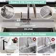 24 Inch Silicone Faucet Mat for Kitchen Sink Splash Guard - 7° Slope ...