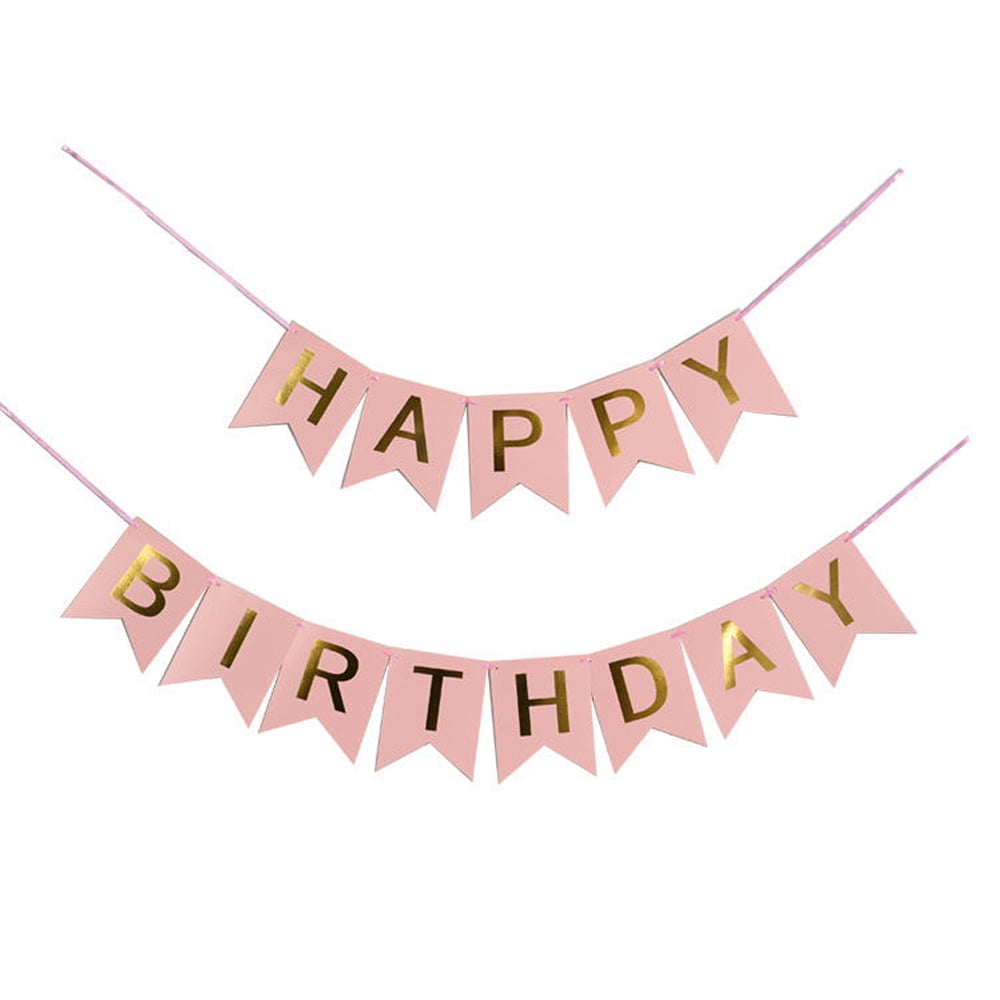 Happy Birthday Banner, Letters Fishtail Bunting Party Pull Flag Party ...