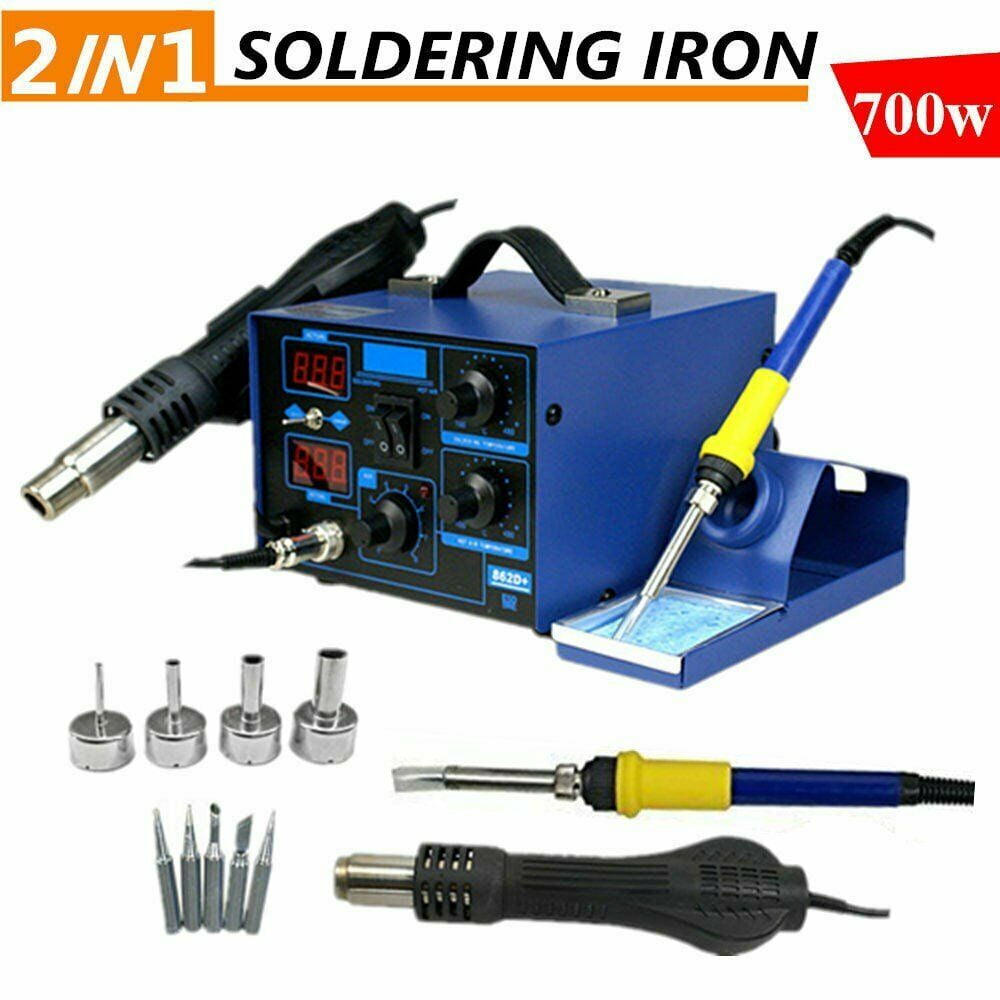 2021 New 862D+ 2 in1 SMD Soldering Iron Hot Air Rework Station ...