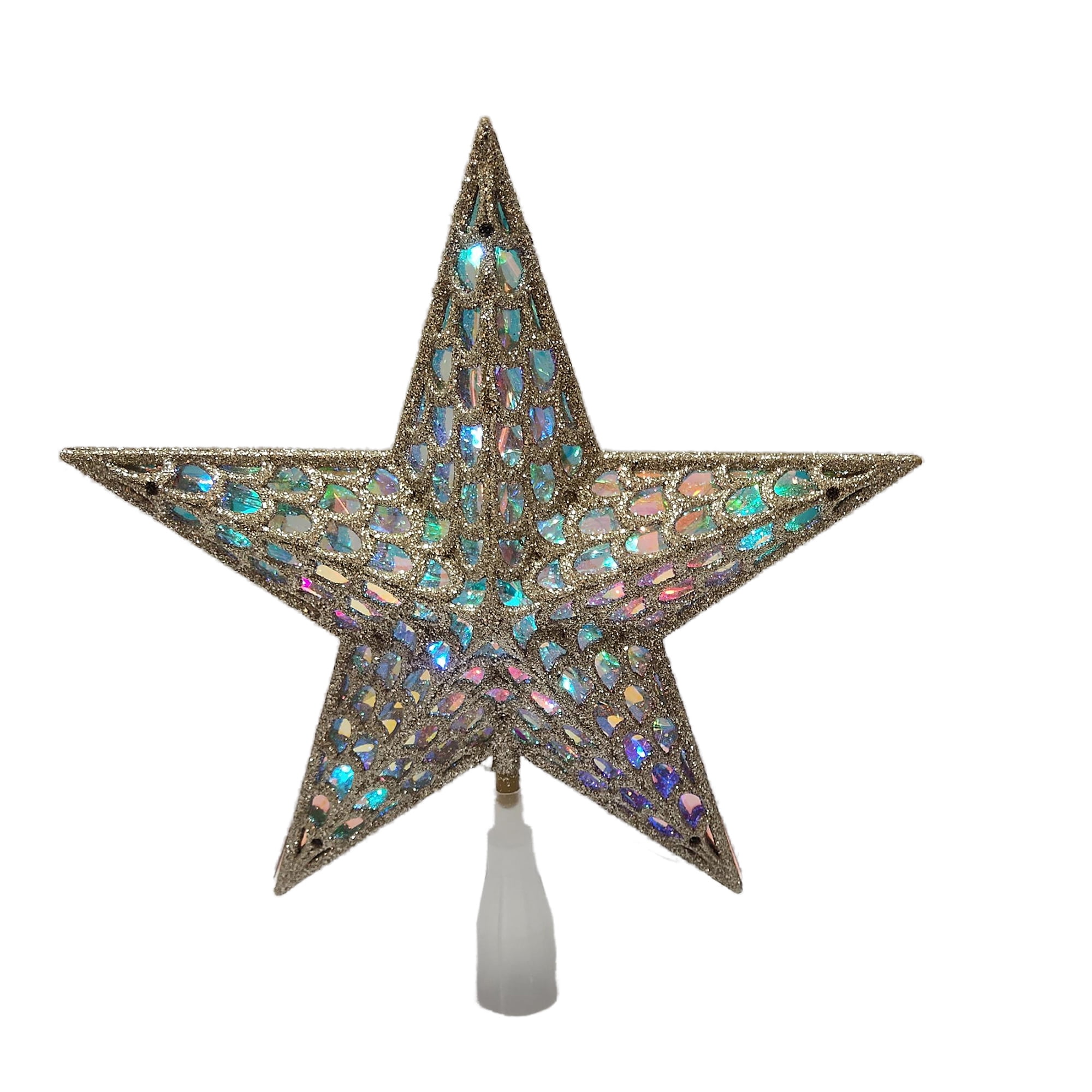 Holiday Time LED Battery-Operated Color-Changing Christmas Tree Topper ...