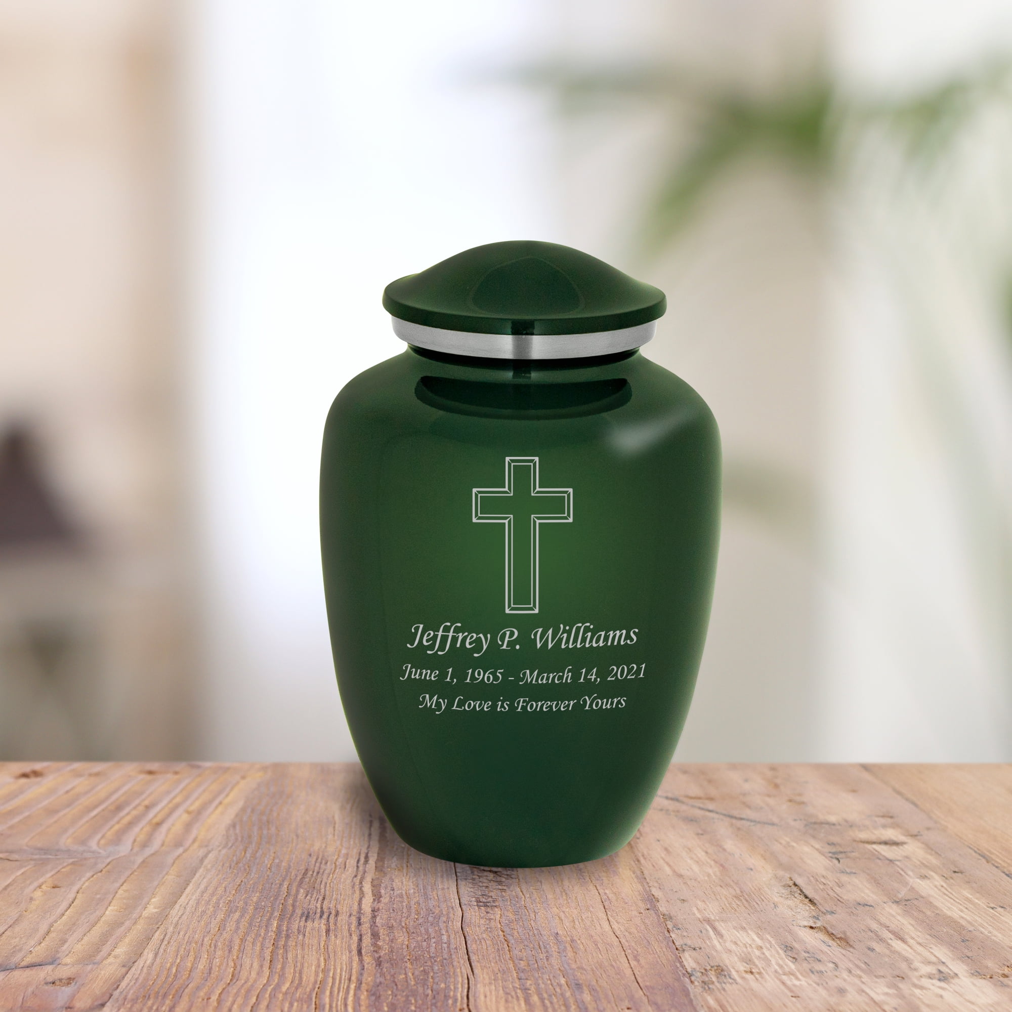 Mitered Cross Cremation Urn - 6 Colors - 2 Sizes - Walmart.com