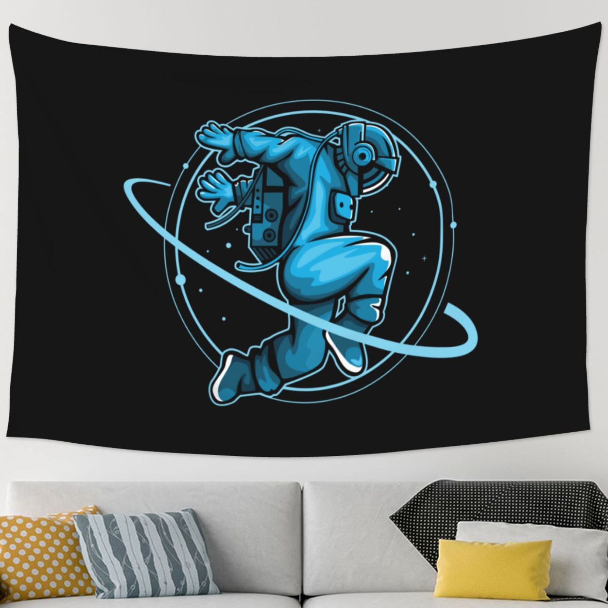 TEQUAN Astronaut Night Sky Star Pattern Large Tapestry, Aesthetic ...
