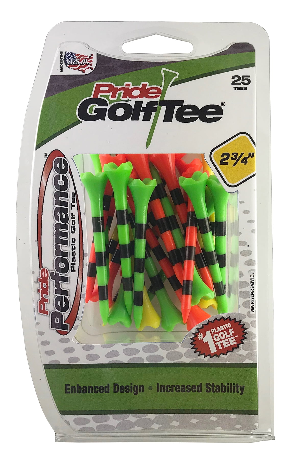 Pride Performance 2.75 inch Striped Fruit Mix Golf Tee, 25 Count ...