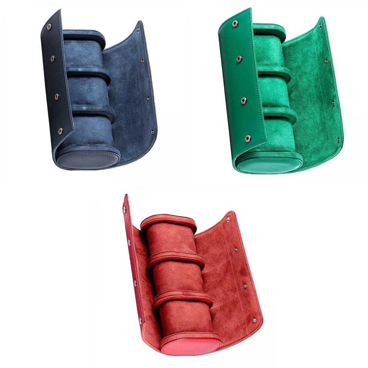 3x 3 Slots Portable Classic PU Watch Case Organizer Display Case ...