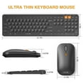 ProtoArc KM100 Backlit Wireless Keyboard & Mouse Combo, Compatible with ...
