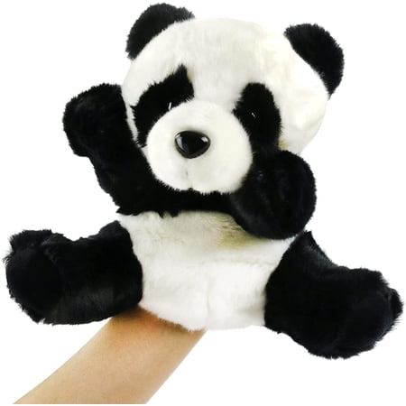 Panda Hand Puppet Jungle Friends Plush Animals Toy for Imaginative Play ...