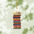 VOTRUDI Funny Christmas Tree Books Ornament,Acrylic Christmas Stack of ...