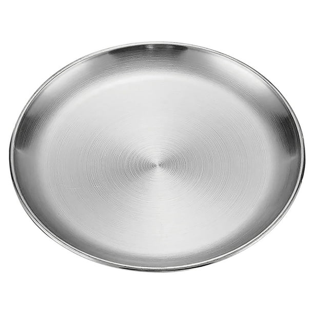 LSLJS Stainless Steel Thickened Barbecue Plates, Disc, Cake Plates ...