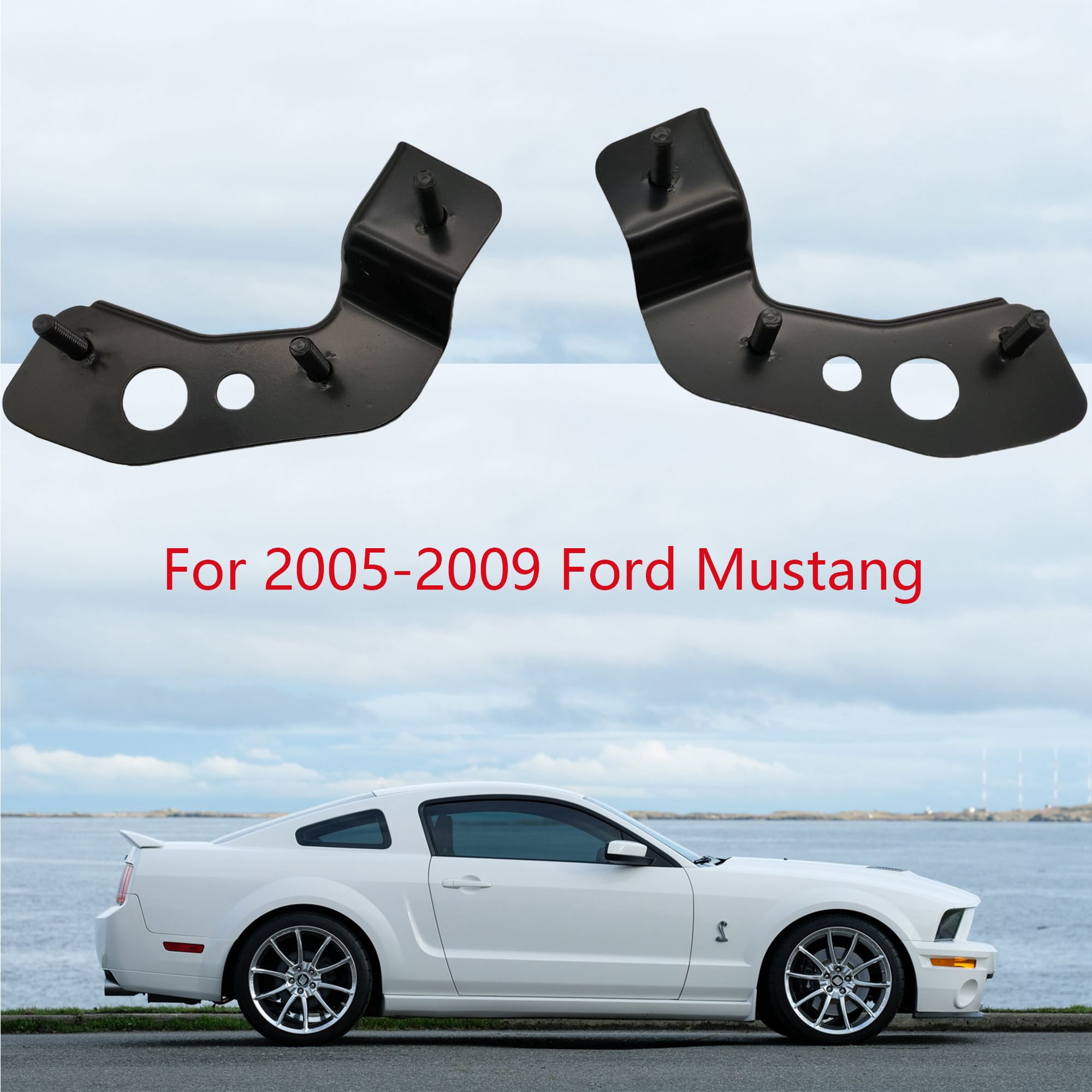 2Pc Side Support Front Steel Bumper Bracket Set For 2005-2009 Ford ...