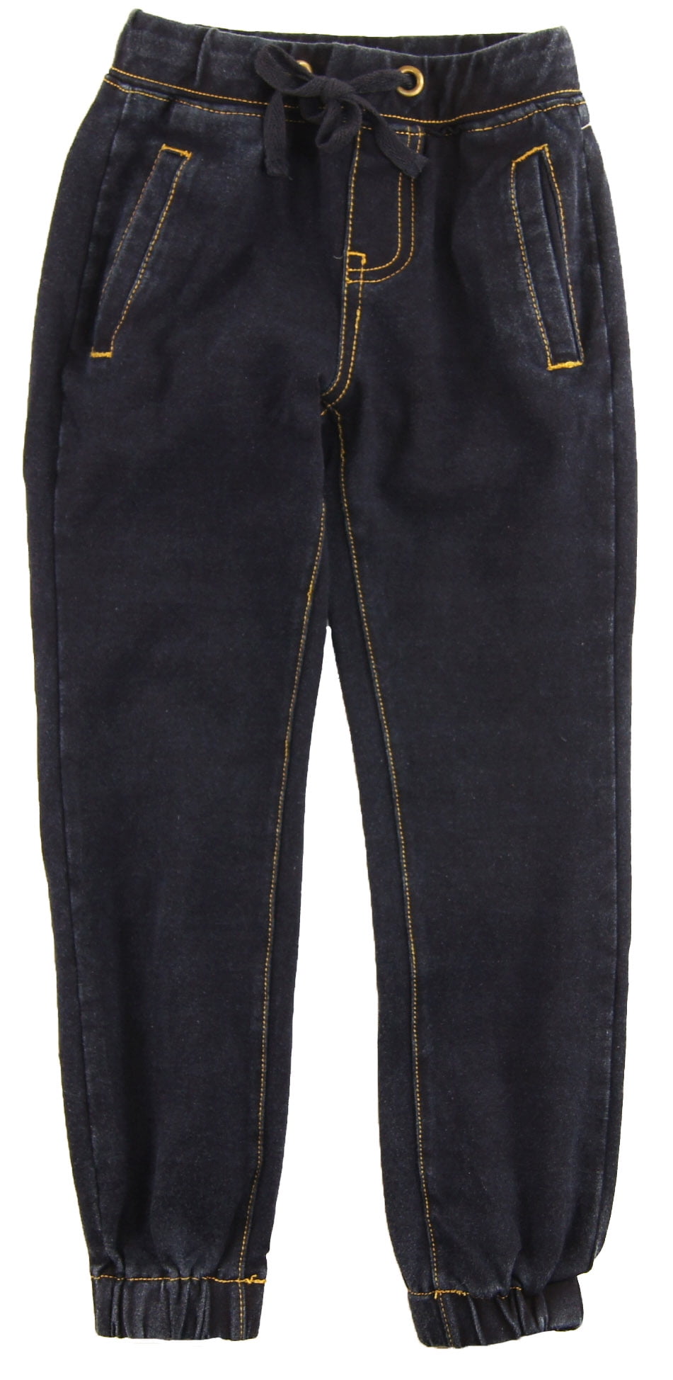 Z.Cavaricci Little Girls' Elastic Waist Medium Wash Denim Jogger ...