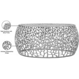 Meridian Furniture Priya Solid Chrome Aluminum Coffee Table - Walmart.com
