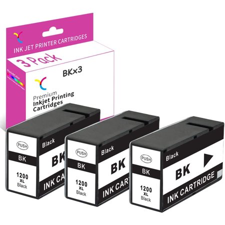 YC 3X Black 1200XL Compatible Ink Cartridge for Canon PGI 1200 Black ...