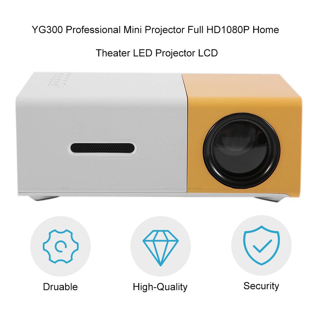YG300 Professional Mini Projector Full HD1080P Home Theater LED ...