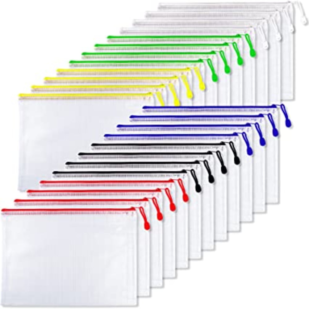 PEACNNG Pouch, A4 Size Document Storage Bags, Zipper Bags for ...