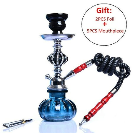 Black Portable Travel Hookah Small Shisha Pipe Set Pipa With Hose Bowl ...