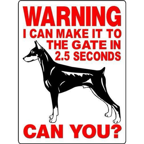 DOBERMAN PINSCHER 9x12 ALUMINUM DOG SIGNS - Walmart.com