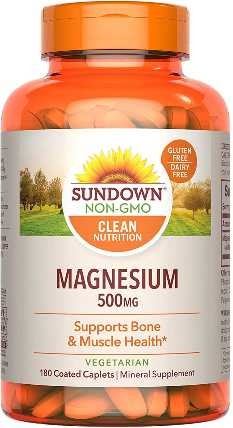 Suplemento de Magnesio 500 mg Sundown Suministro para 6 Meses 180 ...
