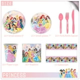 81 Pcs Princess Party Tableware Set, Birthday Party Supplies, Table ...