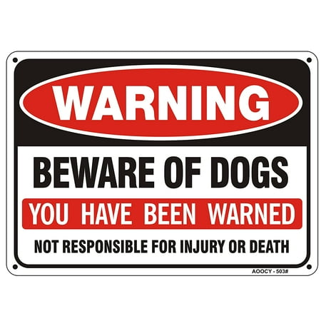 Beware of Dog Sign,You Have Been Warned No Responsible for Injury or ...