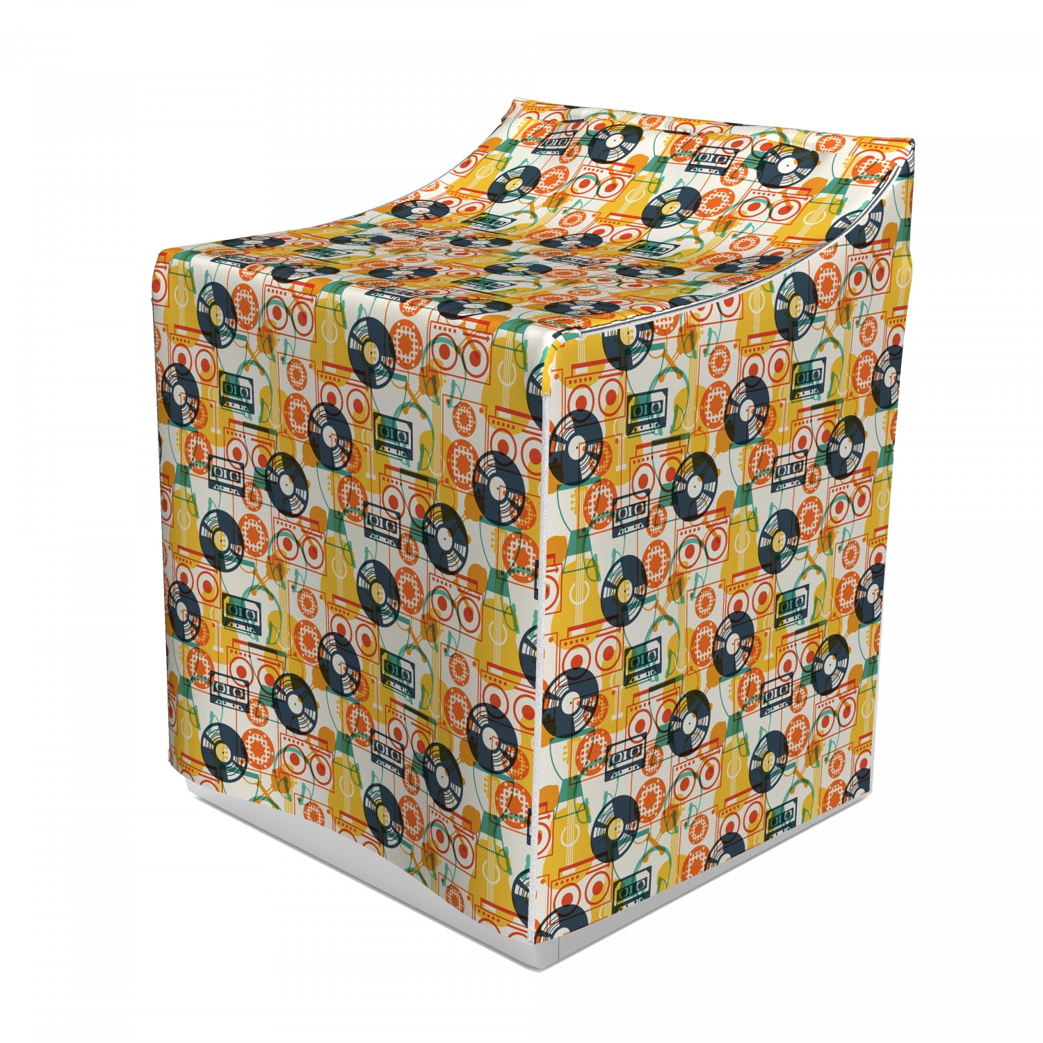 Music Washer Cover, Pattern with Musical Instruments in Flat Design ...