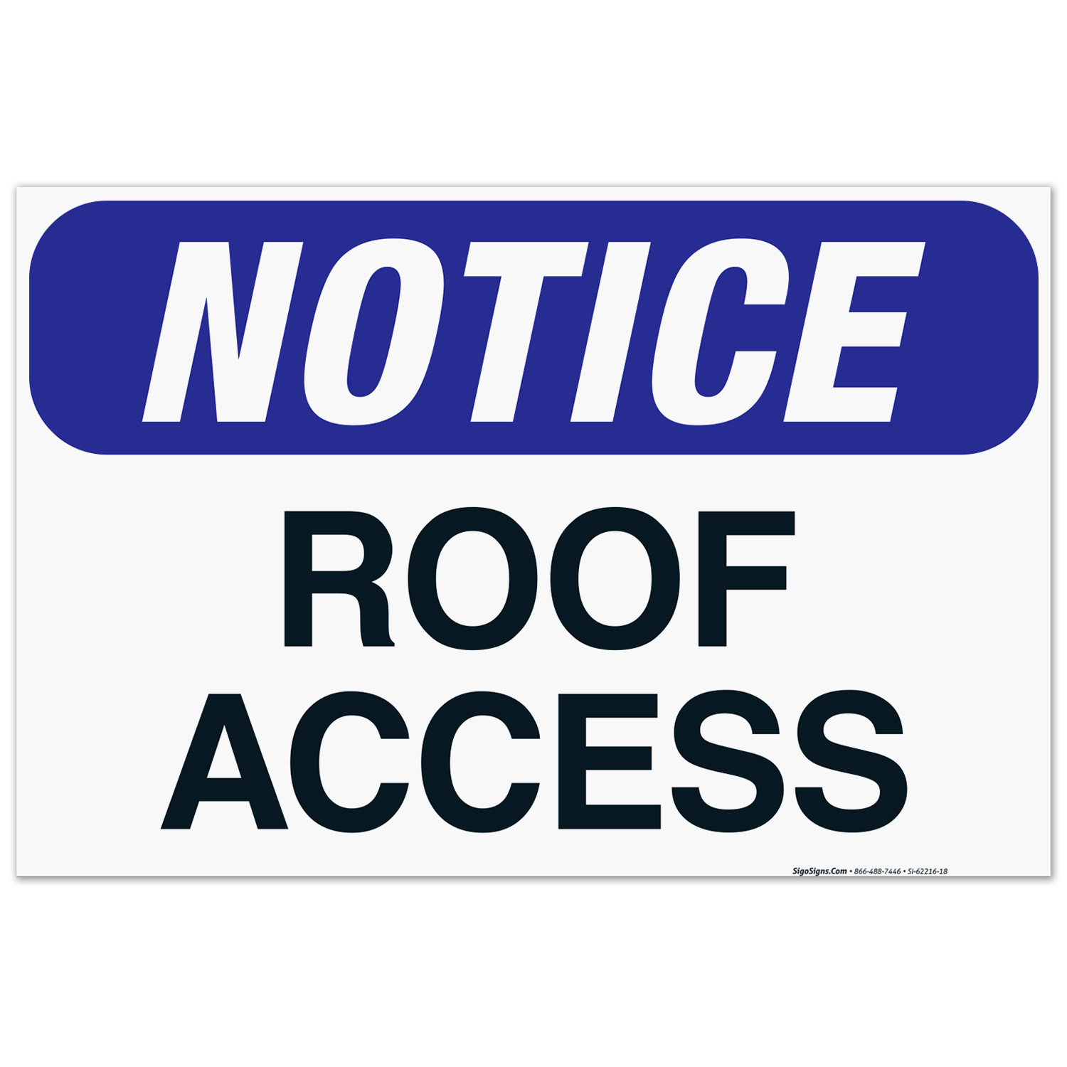 Roof Access Sign, (SI-62216) 24x36 Corrugated Plastic - Walmart.com
