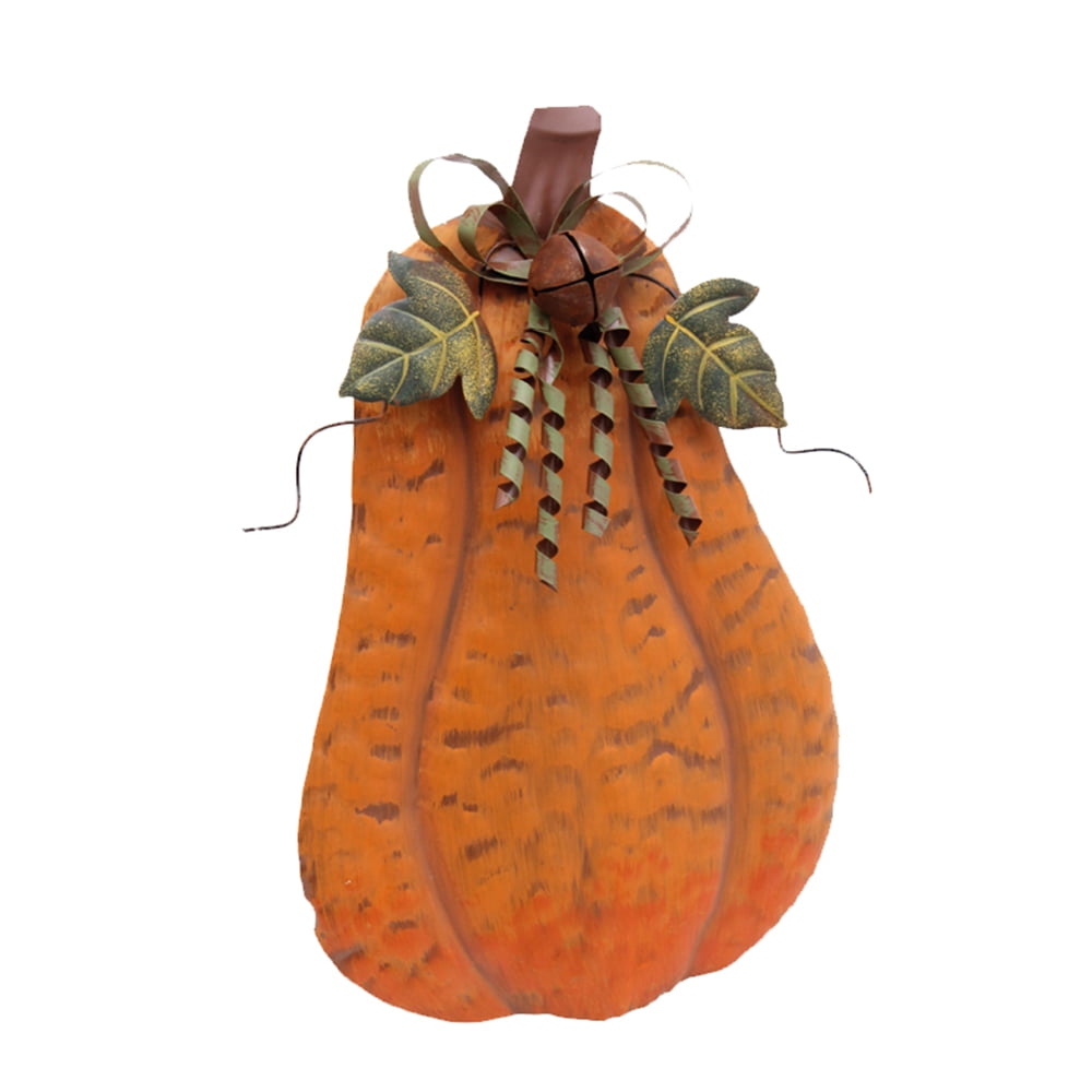 Metal Pumpkin Fall Harvest Decor Free Standing Pumpkin Centerpiece for ...