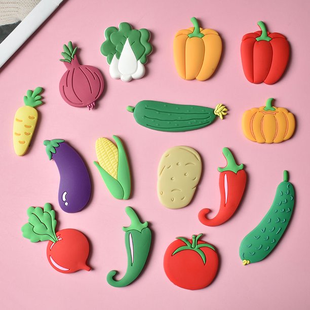 15 Pack Fridge Magnets Fruit Pattern Whiteboard Magnets For Children ...